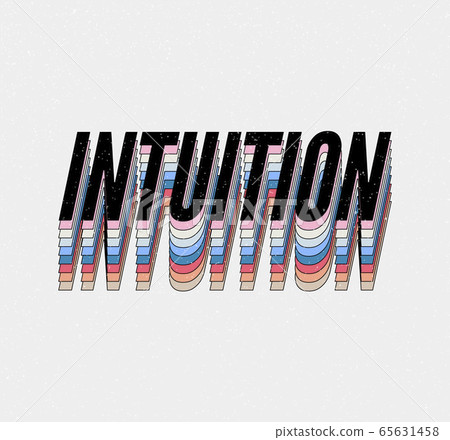 slogan Intuition phrase graphic vector Print - Stock Illustration ...