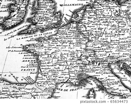 Antique World Map Black And White