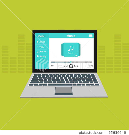 modern media player user interface with panel - Stock Illustration ...