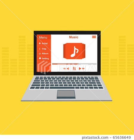 modern media player user interface with panel - Stock Illustration ...