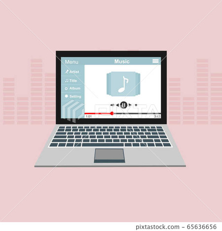 modern media player user interface with panel-插圖素材 [65636656] - PIXTA圖庫