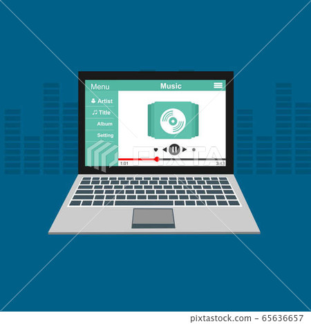 modern media player user interface with panel - Stock Illustration ...