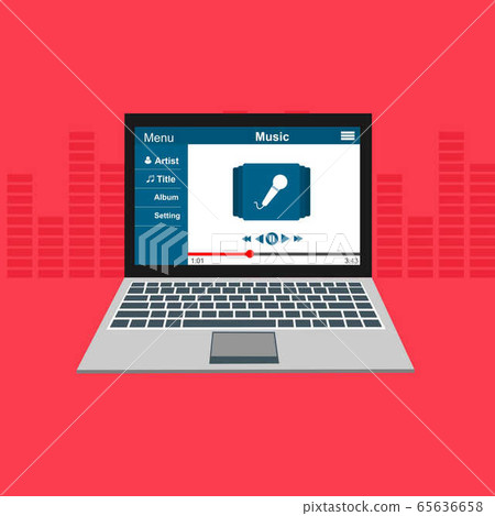 modern media player user interface with panel - Stock Illustration ...