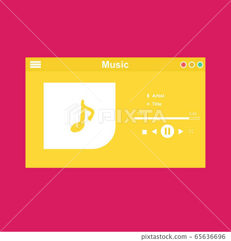 Minimalist Mobile music application interface - Stock Illustration ...