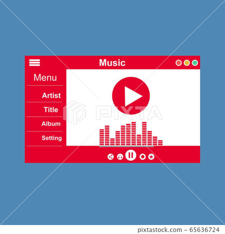 Online Music entertainment Vector Illustration-插圖素材 [65636724] - PIXTA圖庫