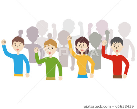 People participating in the demo - Stock Illustration [65638439] - PIXTA