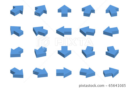 Isometrics arrow icon set - Stock Illustration [65641085] - PIXTA