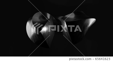 Black abstract reflection black object shape... - Stock Illustration ...
