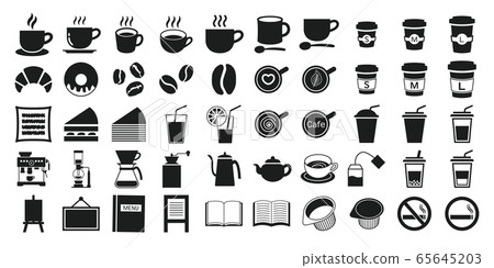 Cafe icon set - Stock Illustration [65645203] - PIXTA