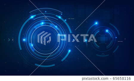 Futuristic technology dark blue abstract - Stock Illustration [65658116 ...