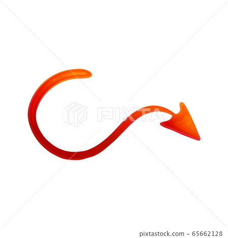 Red devil tail isolated on white background -... - Stock Illustration ...