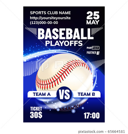 Baseball Team Activity Sport Notice Banner Vector - Stock Illustration ...