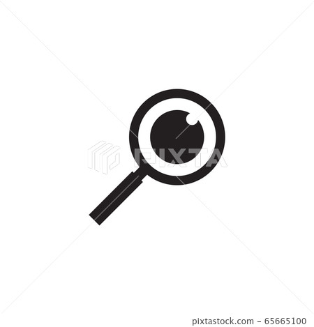 Magnifying glass logo icon design vector template - Stock Illustration ...