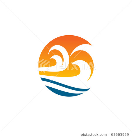 Circle wave icon logo design template - Stock Illustration [65665939 ...