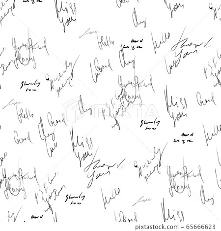Seamless abstract text pattern. Handwritten... - Stock Illustration ...