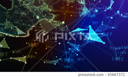 Concept of Network, internet communication. 3d... - Stock Illustration ...