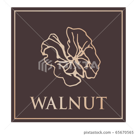 Walnut label - Stock Illustration [65670565] - PIXTA