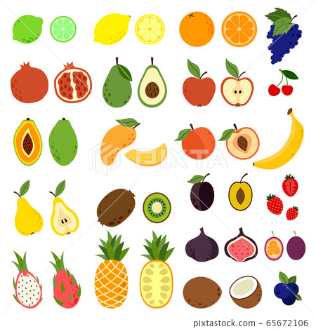 Doodle fruits collection - Stock Illustration [65672106] - PIXTA