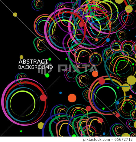 abstract colorful circle background, vector...-插圖素材 [65672712] - PIXTA圖庫