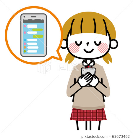 sns student girl - Stock Illustration [65673462] - PIXTA