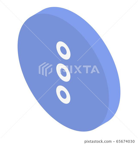 Three points circle icon, isometric style - Stock Illustration ...