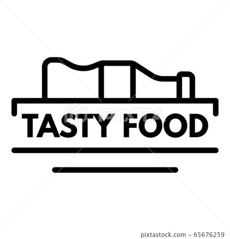Tasty food logo, outline style - Stock Illustration [65676259] - PIXTA
