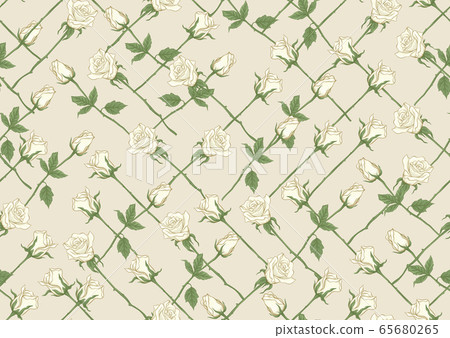 White roses seamless pattern, background. - Stock Illustration ...