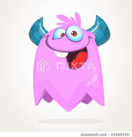 Happy cool cartoon fat flying monster. -插圖素材 [65680339] - PIXTA圖庫