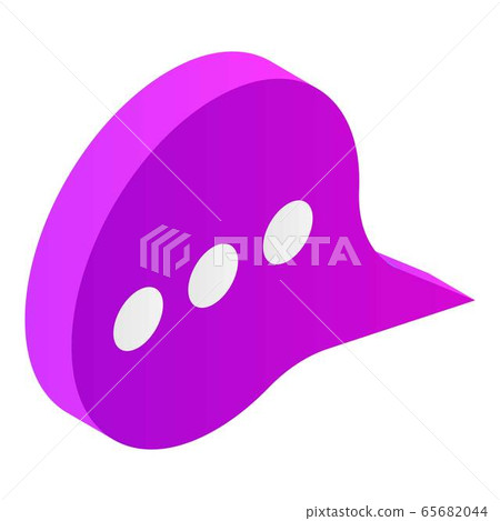 Pink chat icon, isometric style - Stock Illustration [65682044] - PIXTA