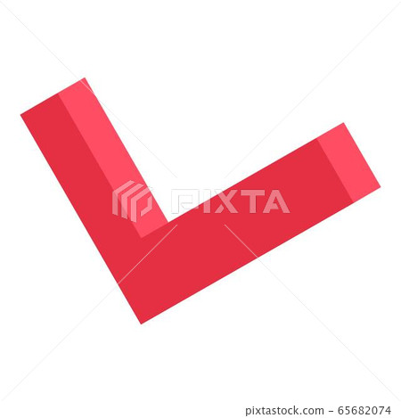 Red approved sign icon, isometric style - Stock Illustration [65682074 ...