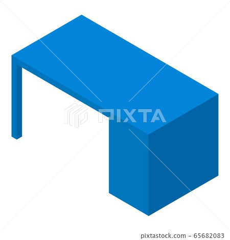 Blue desktop icon, isometric style - Stock Illustration [65682083] - PIXTA