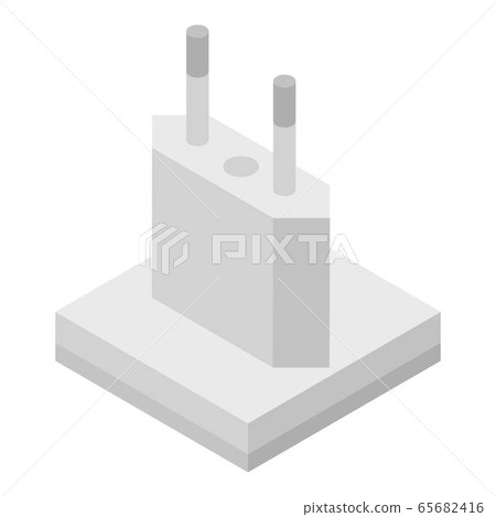 European power plug icon, isometric style - Stock Illustration ...