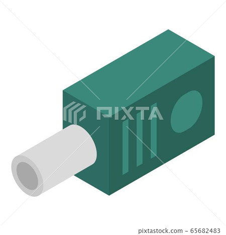 Audio adapter icon, isometric style - Stock Illustration [65682483] - PIXTA