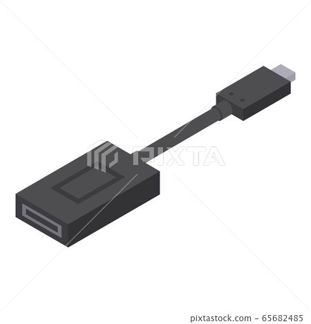 Usb hdmi adapter icon, isometric style - Stock Illustration [65682485 ...