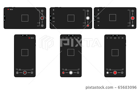 Camera screen phone mobile interface app. - Stock Illustration ...