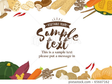 Vegetable frame Root vegetables / potato /... - Stock Illustration ...