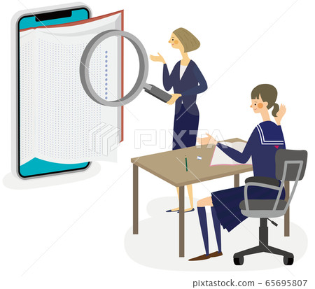 Online class chat student illustration vector - Stock Illustration ...