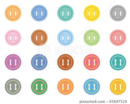Button icon (with warp thread) - Stock Illustration [65697529] - PIXTA