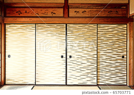 Japanese-style room Fusuma - Stock Illustration [65703771] - PIXTA