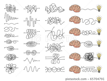 A set of confusing thinking process, the... - Stock Illustration ...