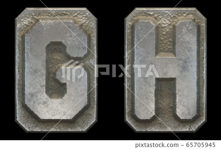 Set of capital letters G and H made of... - Stock Illustration ...