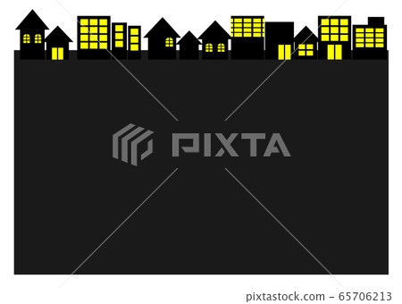Background or frame of the night city with... - Stock Illustration ...