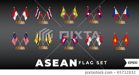 Asean flag design template vector - Stock Illustration [65712832] - PIXTA