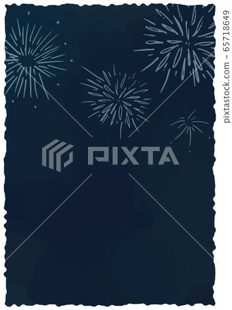 Hand drawn fireworks background navy blue - Stock Illustration ...