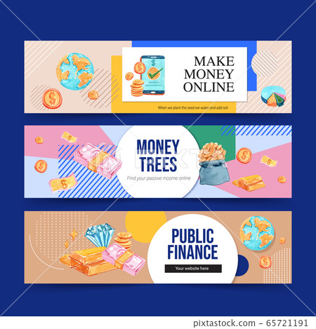 Finance banner design with - Stock Illustration [65721191] - PIXTA