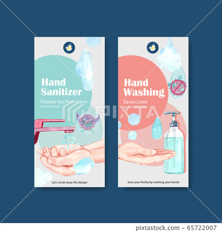 Hand sanitizer flyer template design with protect - Stock Illustration ...