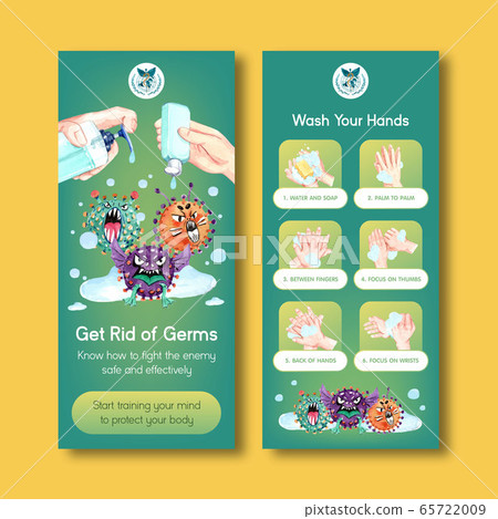 Hand sanitizer flyer template design with protect - Stock Illustration ...