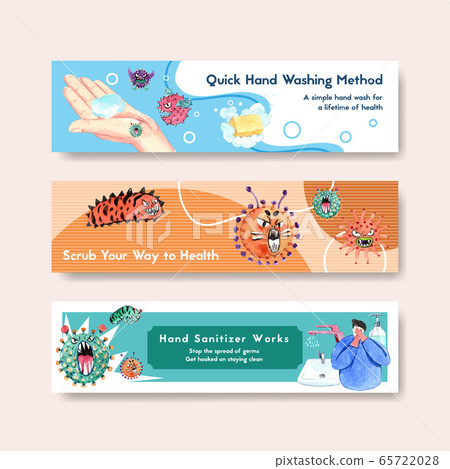 Hand sanitizer banner design with details about - Stock Illustration ...