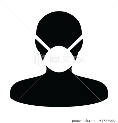 Mask icon vector for virus safety protection... - Stock Illustration ...