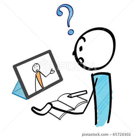 Online lesson inquiry scene - Stock Illustration [65728302] - PIXTA